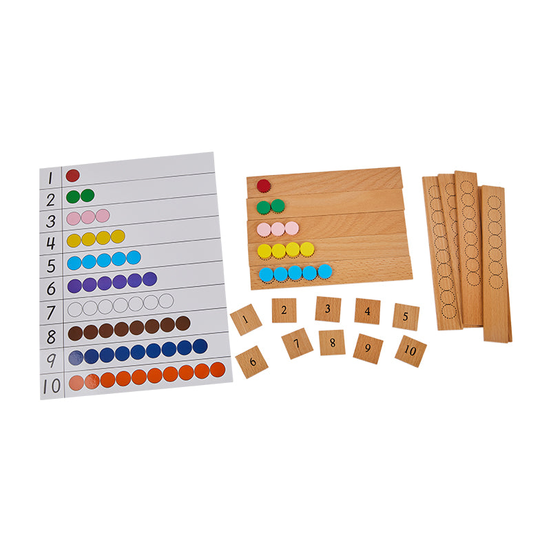 Adena Montessori Educational Wooden Toys Cards & Counters Mathematical ...